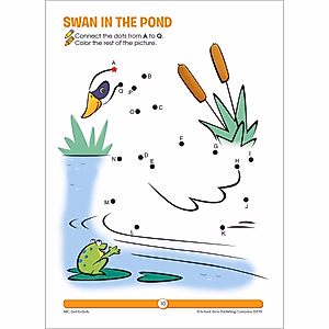 School Zone - ABC Dot-to-Dots Workbook - 32 Pages, Ages 3 to 5, Preschool, Kindergarten, Connect the Dots, Alphabet, Letter Puzzles, and More (School Zone Get Ready!™ Activity Book Series)