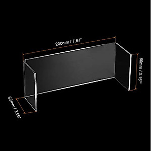 uxcell Shoes Display Stand Rack, 200x80x65mm Acrylic Storage Shelf Holder Clear 2 Pcs