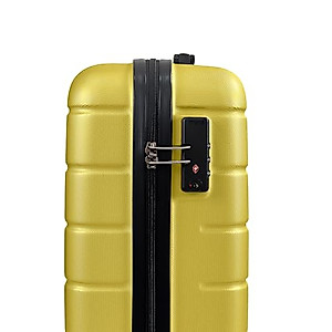 HOUAGI Luggage Sets 2 Piece,20 inch 24 inch Carry on Luggage Airline Approved,ABS Hardside Lightweight Suitcase with 4 Spinner Wheels,2-Piece Set(20/24),Yellow