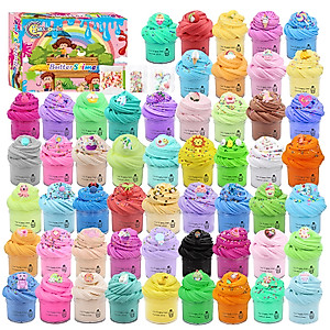 Hisinoma Butter Slime Party Favors for Girls Boys, Slime Kit Toys with 54 Pack Cute Butter Slimes, Soft Stress Relief Slime Toys for Kids Ideal Birthday Easter Filling Stuffers Gifts Slime Toys.