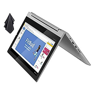 2021 Newest Lenovo Flex 3 2-in-1 Convertible Chromebook, 11.6" HD Touchscreen, MediaTek MT8173C CPU, 4GB RAM, 32GB eMMC, PowerVR Graphics, Dolby Audio, HD Webcam, Chrome OS, Grey + Oydisen Cloth