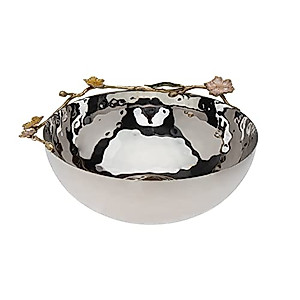 Godinger Stainless Steel Silver Salad Bowl, 13X12