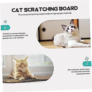 TOGEVAL Cat Scratching Post Cat Playing Board Cat Scratcher Rugs Cat Scratch Board Cat Amusement Turntable Cat Scratch Mats Kitten Corrugated Cat Scratcher Houses Pet Cat Turntable Cloth