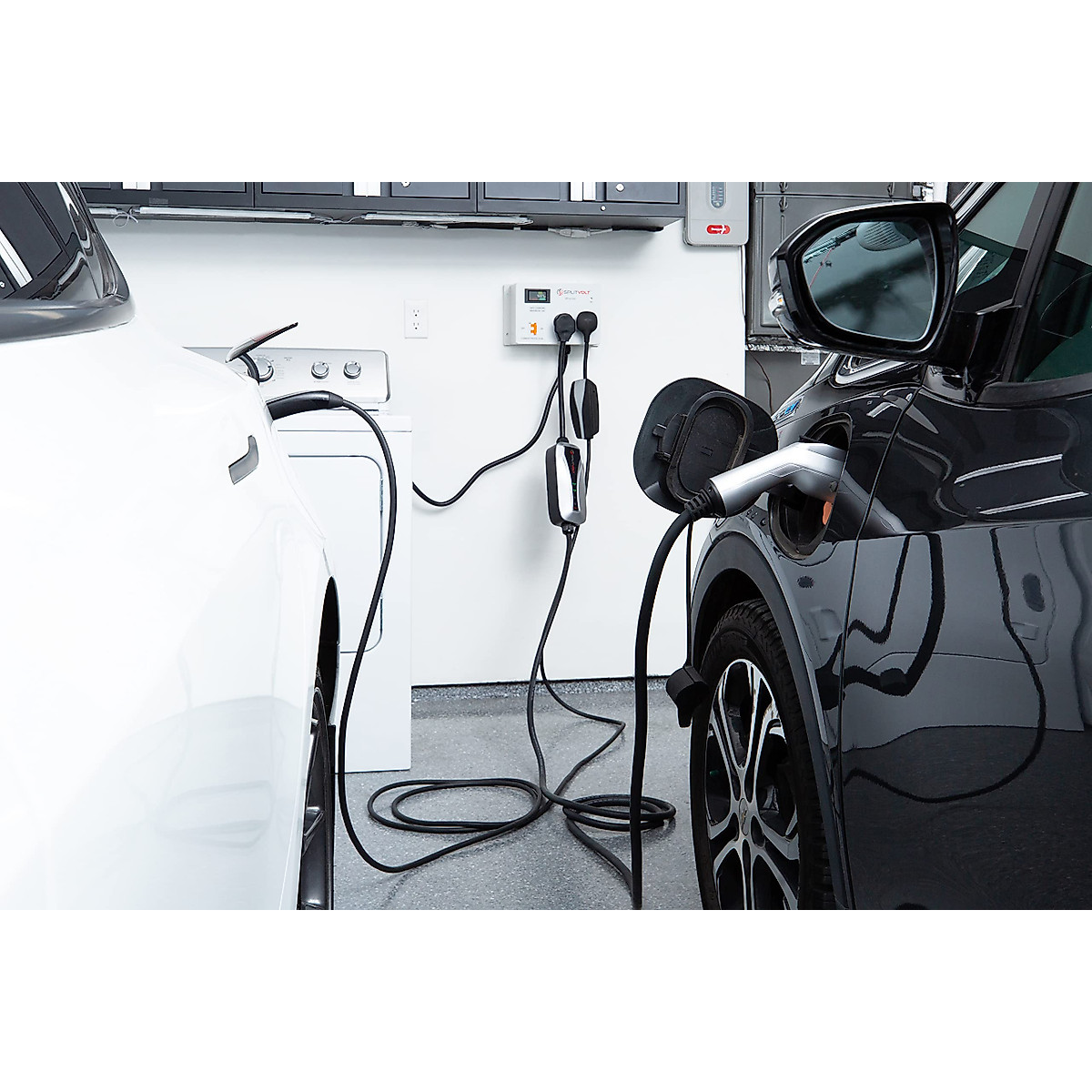 Splitvolt NEMA 14-30/14-50, 240V, 24 Amp Splitter Switch - Save Thousands on Home Electric Vehicle Charging (EV) Install, cETLus Certified, Charge Two EVs, Plug and Play