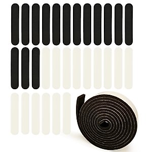 Liubeili 31pieces Hat Size Reducer, Hat Size Tape, Hat Reducer Inserts Tape Self Adhesive Foam Hats Reducing Tape Roll for Hat Cap, Black and White