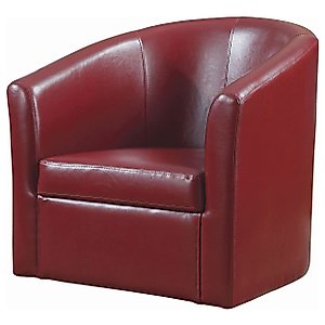 Coaster Home Furnishings Turner Upholstery Sloped Arm Accent Swivel Chair Red