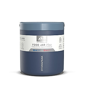 Hydrapeak 25oz Stainless Steel Vacuum Insulated Thermos Food Jar | Kids Thermos for Hot Food and Cold Food, Wide Mouth Leak-Proof Soup Thermos for Adults, 10 Hours Hot and 16 Hours Cold (Navy)