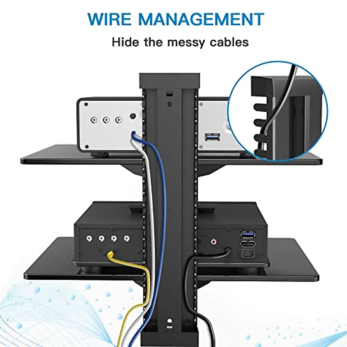 PERLESMITH Floating AV Shelf Double Wall Mount TV Shelf