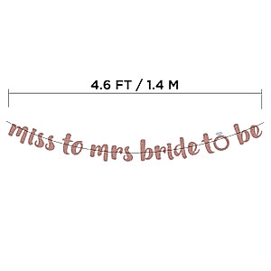 Glitter 2 Pack “Bride to be” and “Miss to Mrs” Bachelorette Party Favors - Bridal Shower Supplies - Wedding Shower Decorations
