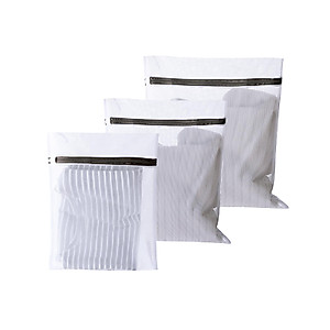 WisePoint Mesh Laundry Bags, Reusable Delicate Laundry Bag Small Mesh Bags for Laundry, Zipper Laundry Bags Mesh Wash Bags for Lingerie, Bras, Socks, Trousers, T-shirt (3)