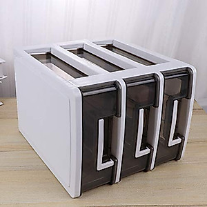 BESPORTBLE 3 Plastic Storage Drawers- Drawer Storage Organizer White Frame with Clear Drawers