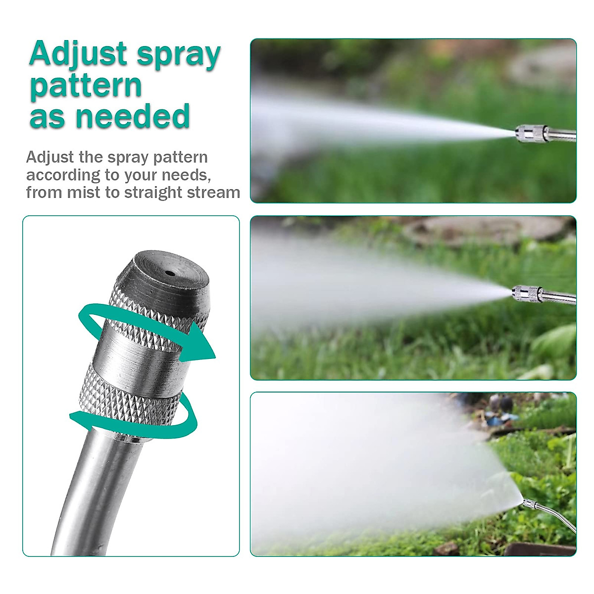 29 Inches Sprayer Wand,Adjustable Universal Sprayer Wand with 3/8" Brass Barb, Stainless Steel Replacement Sprayer Wand with Shut off Valve (3/8" Barb Sprayer Wand)