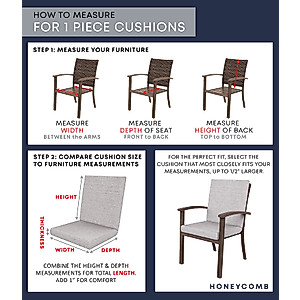 Honeycomb Outdoor Chaise, 22.5" W x 70" L, Stripe Stone Beige Patio Cushion