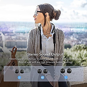 Neckband Bluetooth Headphones w/ 30hrs Playback, Wings Foldable Wireless Headset Retractable Earbuds, Around The Neck in Ear Earphones w/Noise Cancelling Microphones, Work from Home, Office, Commute