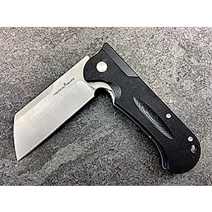 TACTICAL GEARZ G10 Pocket Knife! TG Eros, G10 Handle! Razor Sharp Stonewashed D2 Steel Blade! Ball Bearing Pivot System! Includes Sheath! (Eros)