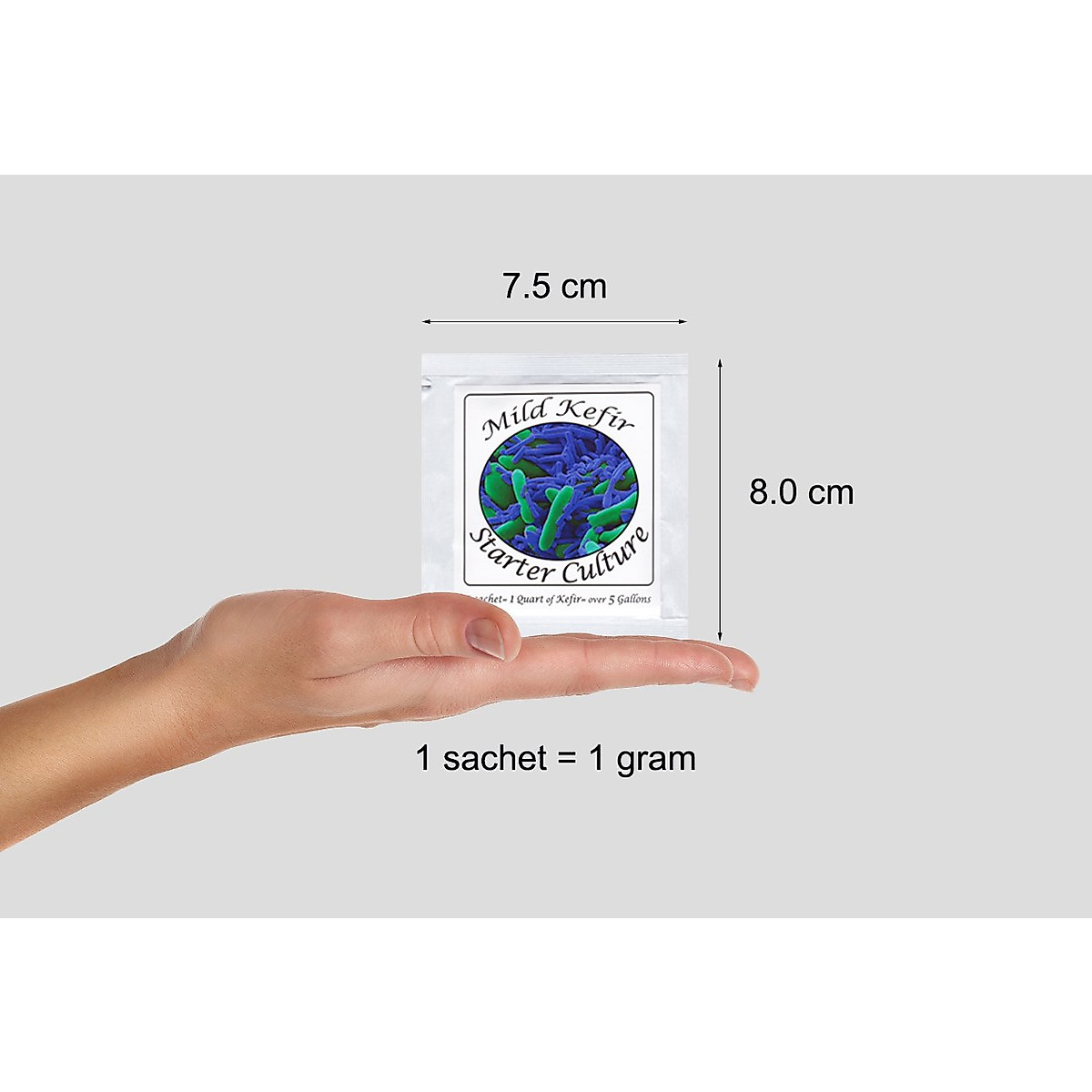 Kefir Starter Cultures - Pack of Freeze-Dried Culture Sachets For Creamy and Mild Milk Kefir (12 sachets)