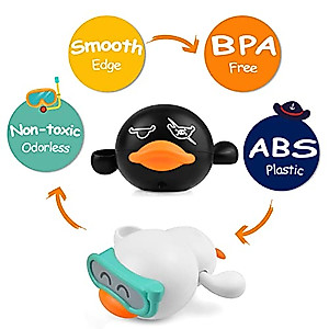 Likee Baby Bath Toys for Toddlers 1-3, Floating Wind-Up Kids Bathtub Toys for 1 2 3 4 5 6 Year Old Boy Girl Gift, Cute Infant Swimming Water Pool Games for Baby Shower Beach Bath Time