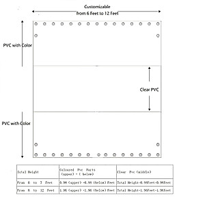 Ezcasch 17 Oz Outdoor Vinyl Curtain, Outdoor Clear Panel Curtain, Weather Resistant Outdoor Curtain for Pergola, Porch, Gazebos, with Rustproof Grommets