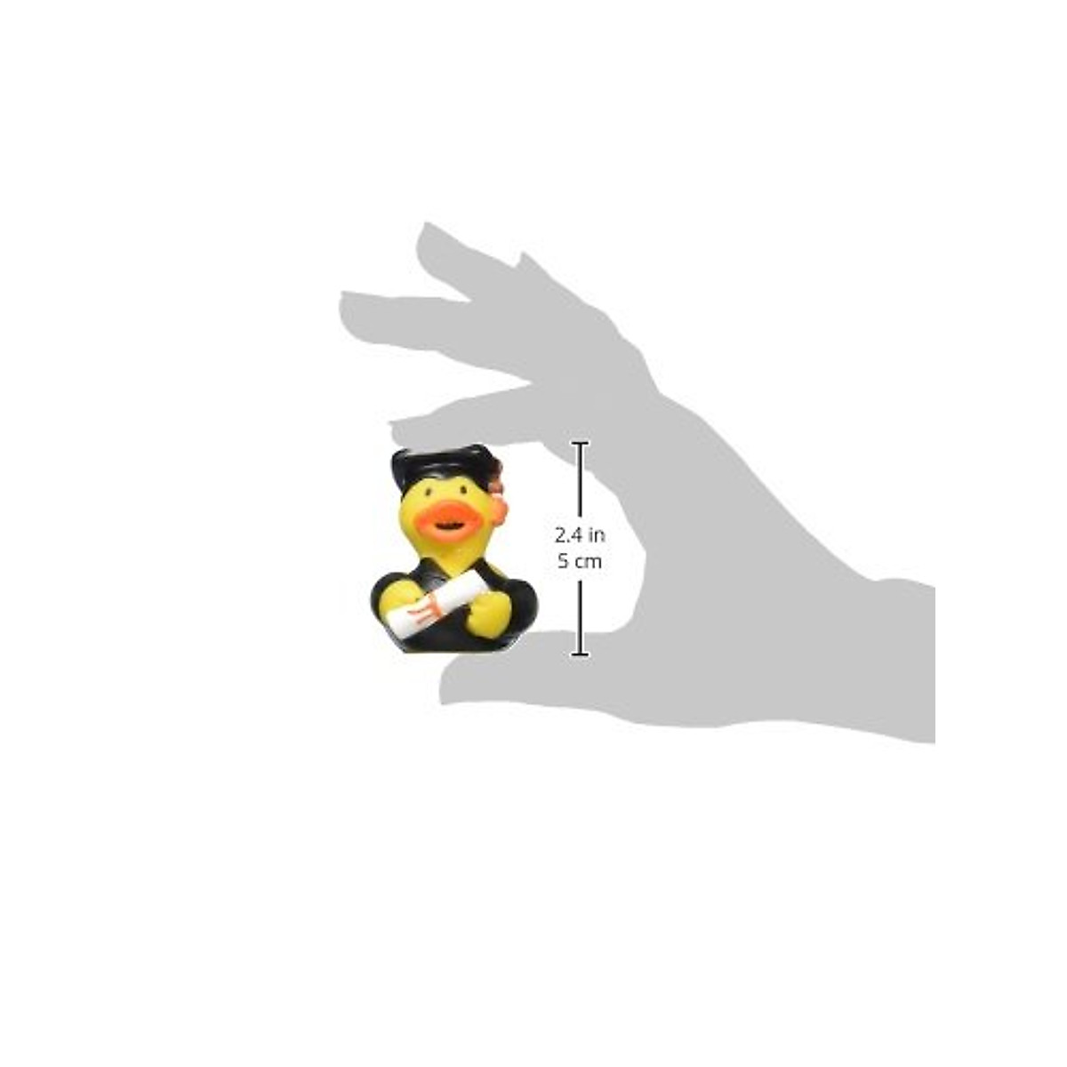 Chic Graduation Rubber Ducky Favor in Black & Yellow - 2" x 2.25"(Pack of 1) - The Perfect Novelty Gift & Keepsake