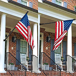 House Flag Pole, 6FT Black Flag Pole Kit - Flag Pole for Outside House, Wall Mount Tangle Free Flag Pole with Stand for Home Truck, Garden Yard Residential or Commercial