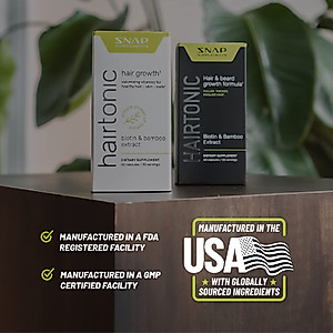 Hair Growth Supplement for Men - Grow Hair, Stop Hair Loss & Regrow Hair, Beard Growth, Skin and Nail Vitamin - Mens Hair Regrowth with Biotin for Men, Kelp, Bamboo & More (60 Capsules)