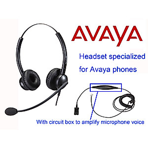 MAIRDI Telephone Headset with Noise Cancelling Microphone & HIS Cable for Avaya IP 1608 1616 9601 9608 9611 9611G 9620 9621 9630 9631 9640 9641 9650 9670 J139