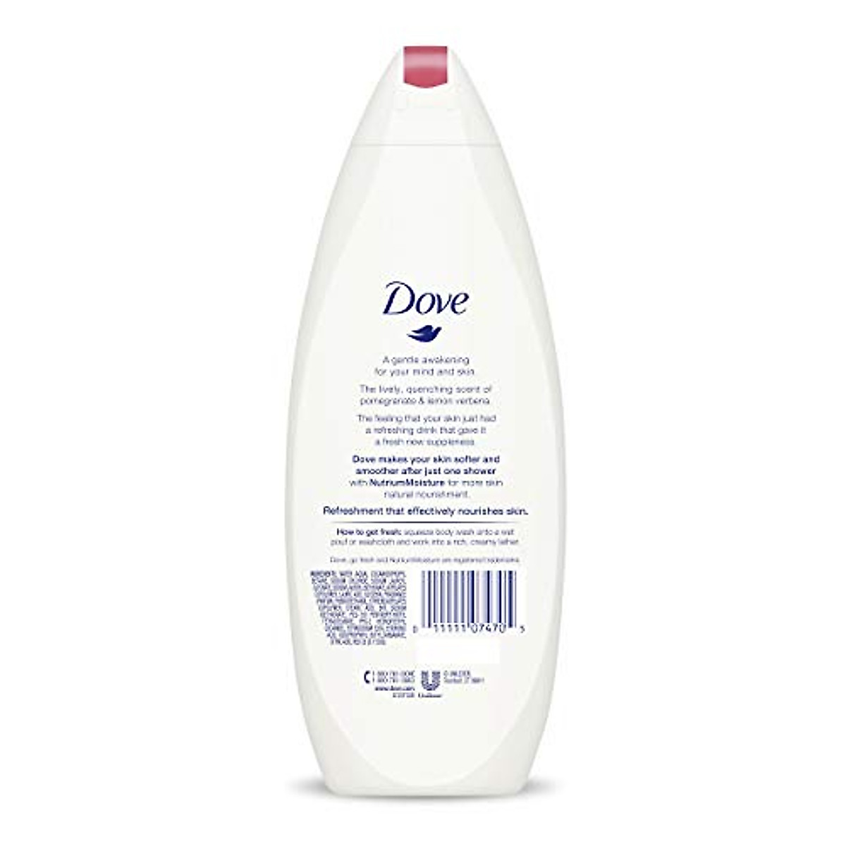 Dove Body Wash for Softer, Smoother Skin After Just One Use Rejuvenating Pomegranate and Hibiscus Tea Effectively Washes Away Bacteria While Nourishing Your Skin, 22 Fl Ounce (Pack of 4)