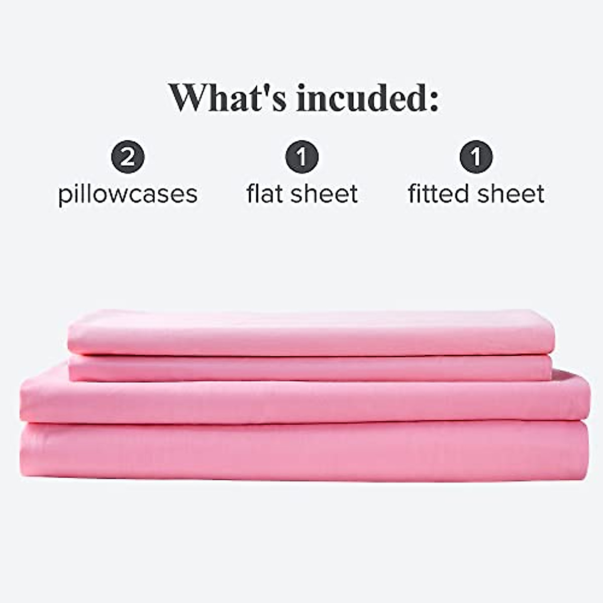 Best Season 400 Thread Count Cotton Queen Size Sheet Set (Pink Color) 4 Piece - 100% Long Staple Cotton Sheets Set, Soft Cotton Bed Sheets Sets with Deep Pocket fit Upto 16 inch