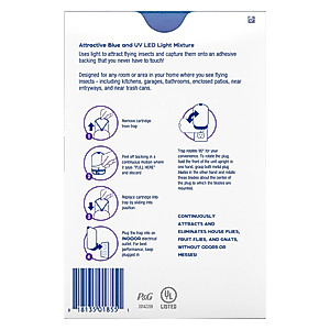 Zevo Flying Insect Trap, Fly Trap Captures Houseflies, Fruit Flies, and Gnats (2 Device & 6 Cartridge)