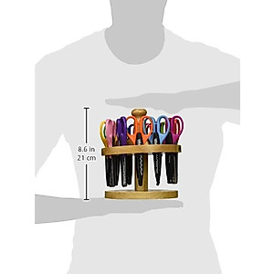 School Smart Paper Edger Scissors, 6-1/2 x 2-1/2 Inches, Assorted Colors, Set of 12