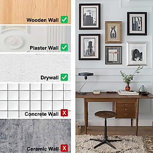 Picture Hangers, 160pcs Picture Hooks with Nails , 10-100lbs Picture Frame Hangers, Professional Picture Hanging kit on Wooden Wall / Drywall for Pictures, Canvas, Mirror, Holds 10-100 lbs（Silver）