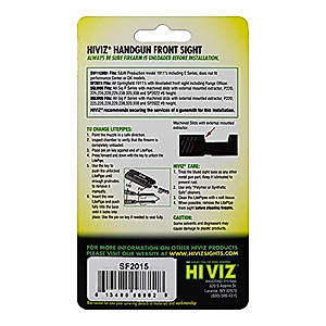 HiViz Springfield Armory 1911 Lite Wave Front Sight Handgun, Green, Red & White, One Size (SF2015)