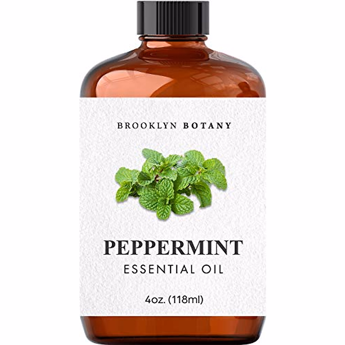 Brooklyn Botany Peppermint Essential Oil - Huge 4 Fl Oz - 100% Pure and Natural - Premium Grade with Dropper - for Aromatherapy and Diffuser