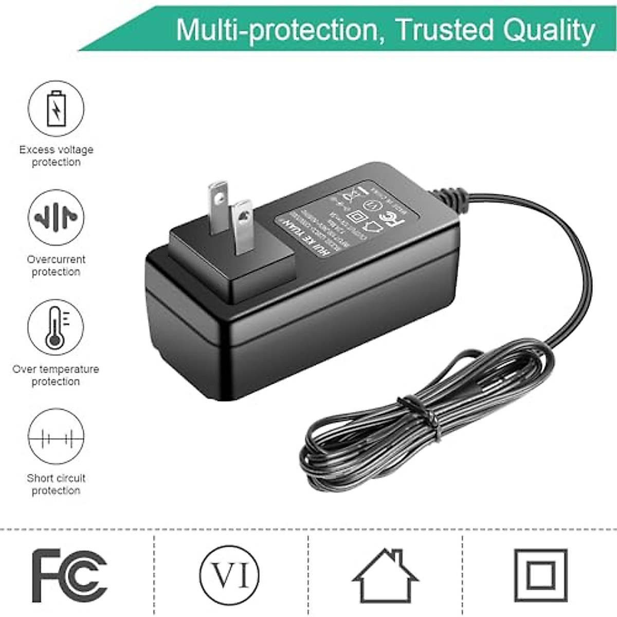 HKY 12V AC/DC Adapter Compatible with AeroGarden Harvest Elite Slim 360 100690-BLK 100691 100692-BLK 100693-PPL 100694-BLK 100695-PPL Indoor Garden LED Grow Light Power Supply