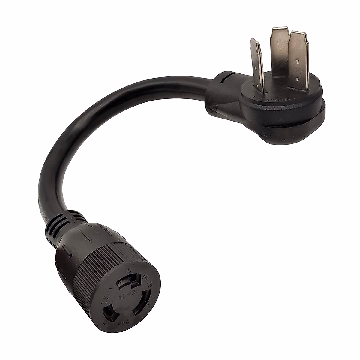 Parkworld 61933 NEMA 10-50P to L6-20R AC Adapter Cord 20A 250V 5000W (1FT)