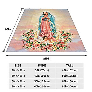 Virgin Mary Blanket Soft Warm Lightweight Cozy Plush Throw Blanket 50x40