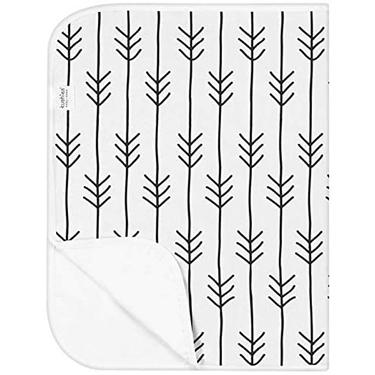 Kushies Deluxe Change Pad Flannel, One Direction Black & White