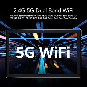 2 in 1 Tablet with Keyboard, 10.1 inch Android 12 Tablet PC, 8+256GB, Octa Core, 8MP+16MP Dual Camera, GPS, Bluetooth, WiFi, 4G LTE Tablet with Case (US Plug 100‑240V)