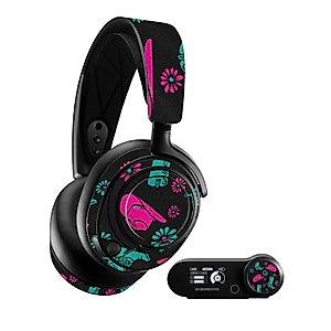MightySkins Glossy Glitter Skin Compatible with SteelSeries Arctis Nova Pro - Neon Cowgirl | Protective, Durable High-Gloss Glitter Finish | Easy to Apply, Remove, and Change Styles | Made in The USA