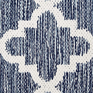 DII Woven Rugs Collection Hand-Loomed, 2x3', Blue Lattice