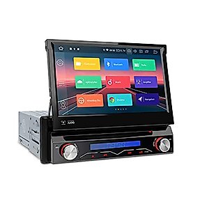 XTRONS Single Din Car Stereo Android 10 Car Radio DVD Player 7 Inch Touch Screen GPS Navigation 1 Din Qualcomm Bluetooth Head Unit Support Car Auto Play Android Auto Backup Camera DVR OBD2 TPMS