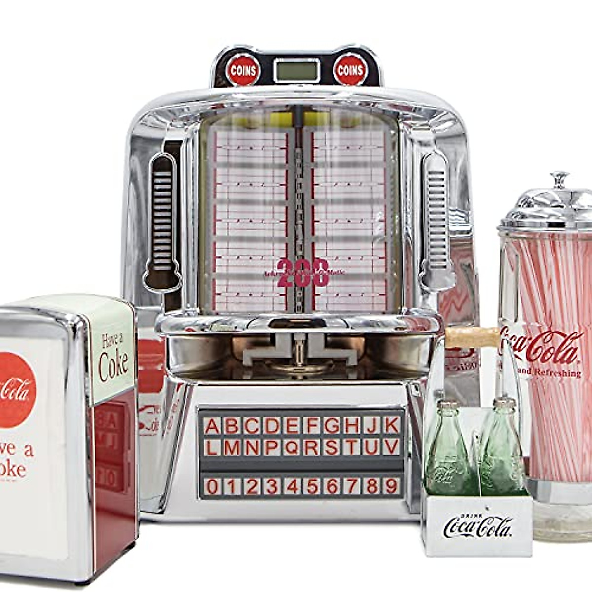 arkrocket 200 Wall-O-Matic Table Jukebox Wallbox Wireless Bluetooth Speaker FM Radio SD USB Retro American Diner Style Tabletop
