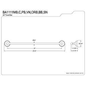 Kingston Brass BAK1111478PB Victorian 4-Piece Bathroom Hardware, Polished Brass