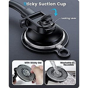 APPS2Car Fit for MagSafe Car Mount for iPhone Holder [17 N52 Magnets] Phone Holder for Car, Suction Cup 8in Long Arm Magnetic Phone Mount for Dashboard Windshield for iPhone 12/13/14 Magsafe Case