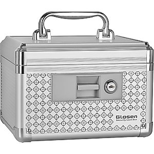 Medicine Lock Box,Storage Lock Box Lockable Dorm Storage Trunk with Key Lock - Briefcase, 【Extra Small】9.84 * 6.18 * 6.18 Medicine Lock Box, Lock Boxes for Personal Items