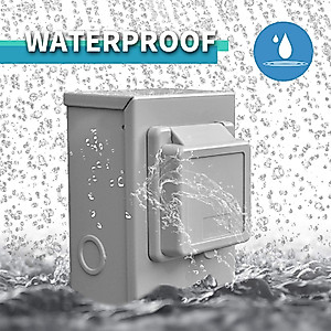 RVMATE 30Amp Generator Power Inlet Box, NEMA TT-30P & 30 Amp RV Adapter Cord, NEMA TT-30R