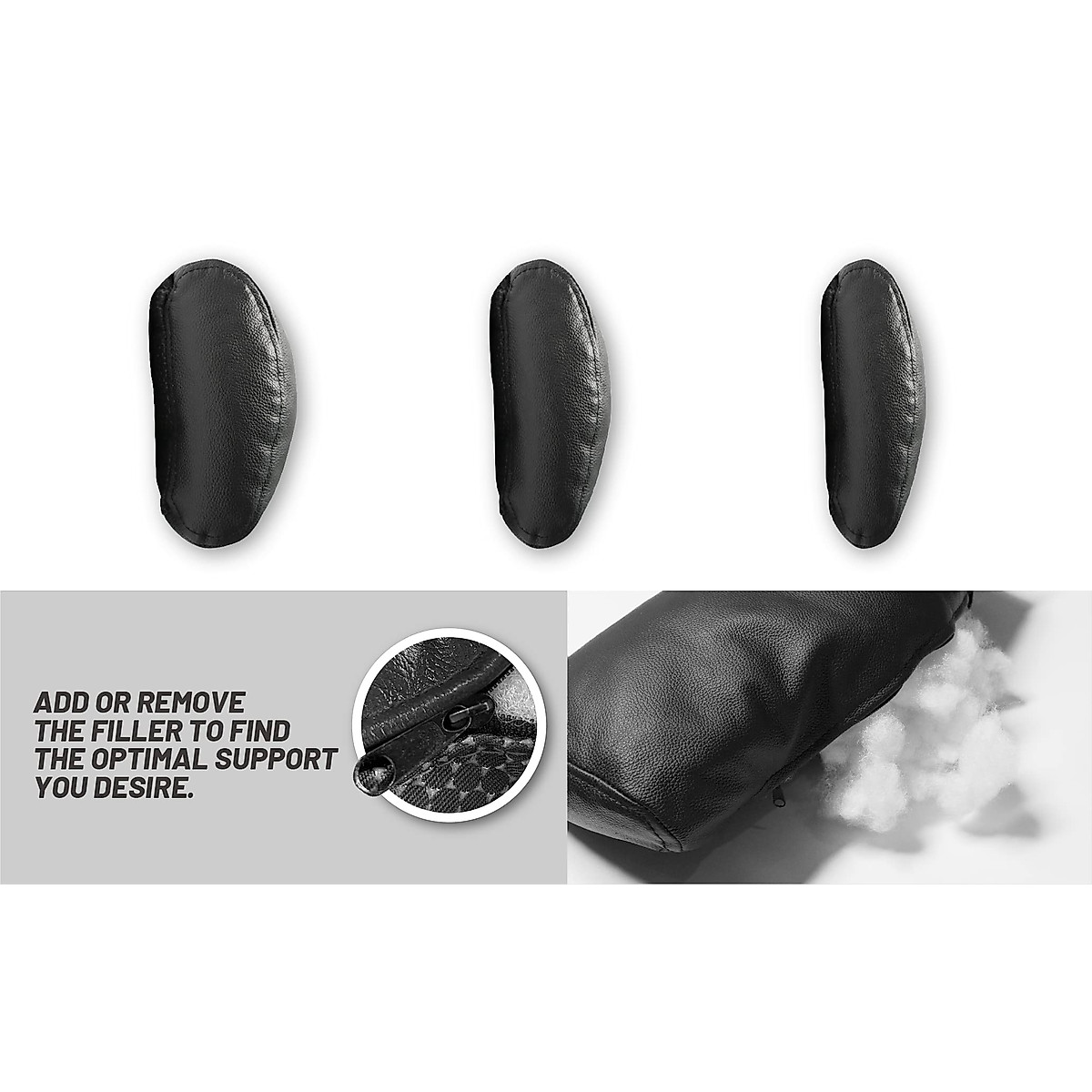 BOWERBIRD Leather Recliner Head Pillow -Head and Neck Pillow-Headrest Cushion for Neck Pain Relief and Cervical Support