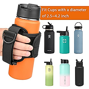 Xxerciz Water Bottle Carrier Grip, Bottle Handle Grip Compatible with Hydro Flask, ThermoFlask, Takeya, Simple Modern & Other Kinds Insulated Water Bottles