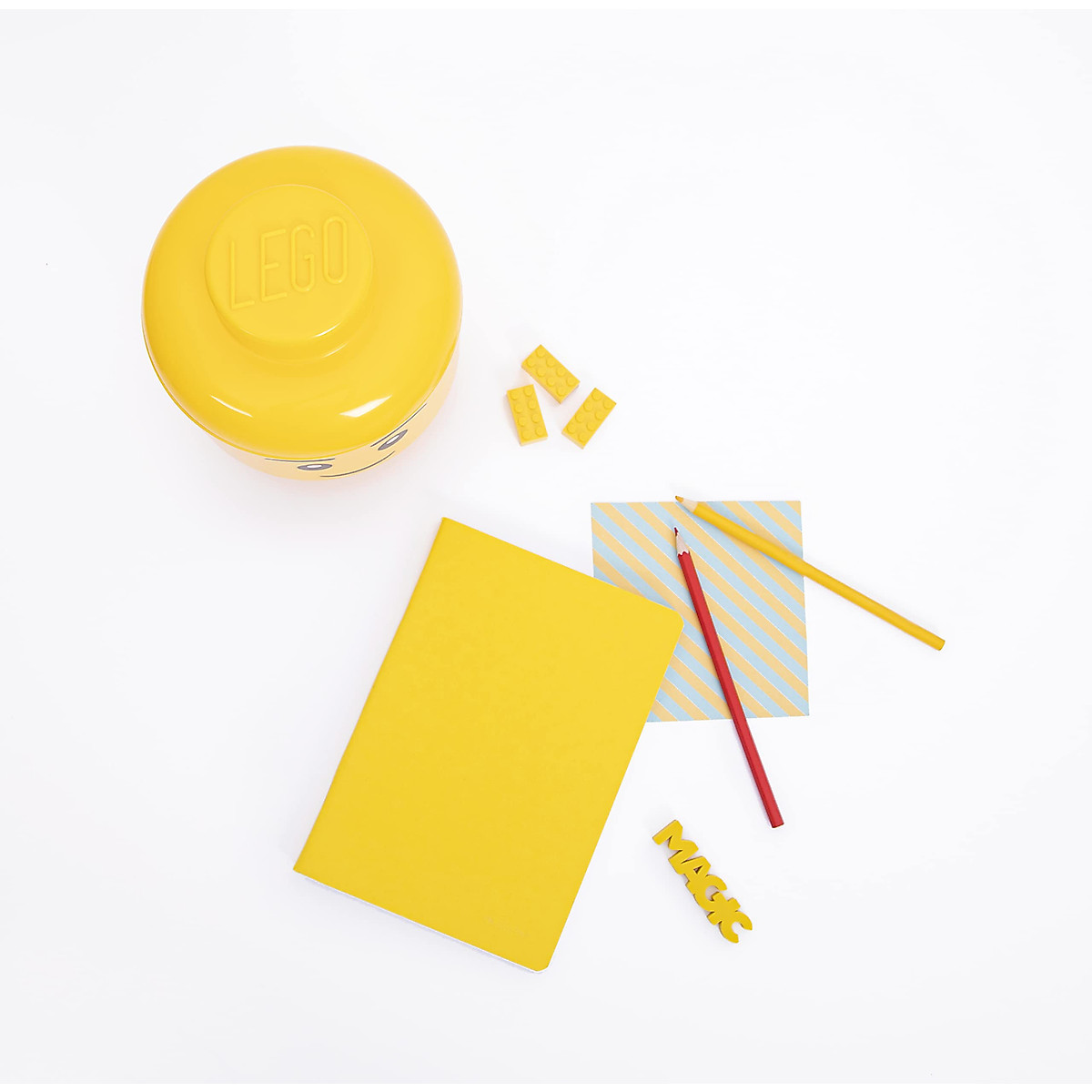 Room Copenhagen LEGO Storage Head, Large, Yellow