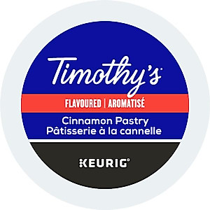 Timothy's World Coffee, Cinnamon Pastry, K-Cup Portion Pack for Keurig K-Cup Brewers 24-Count (Pack of 2)